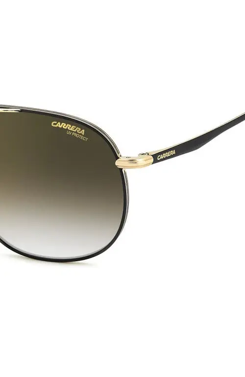 Carrera Eyewear 61mm Navigator Sunglasses - Gold Black/green