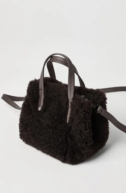 Brunello Cucinelli Shearling Mini Bag