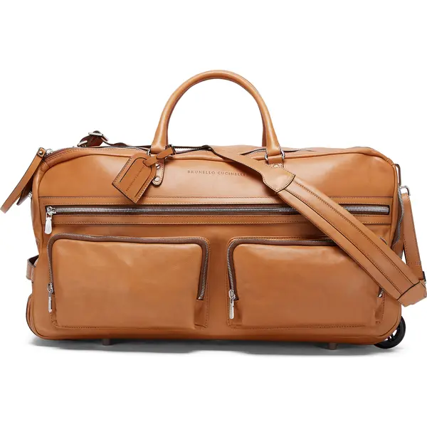 Brunello Cucinelli Cowhide Trolley Bag - Natural