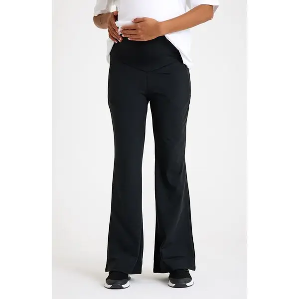 ACCOUCHEE Flare Maternity Trousers - Black