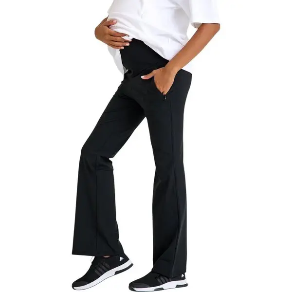 ACCOUCHEE Flare Maternity Trousers - Black