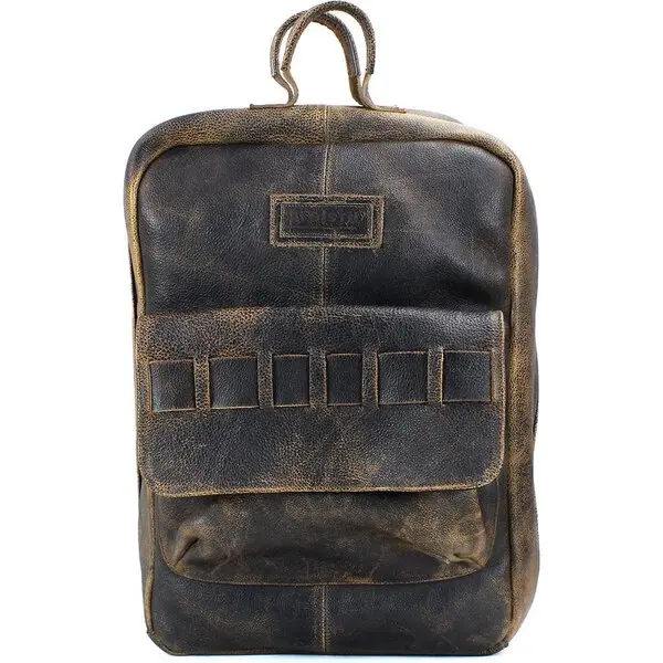 Bed Stu Leather Backpack - Black Lux