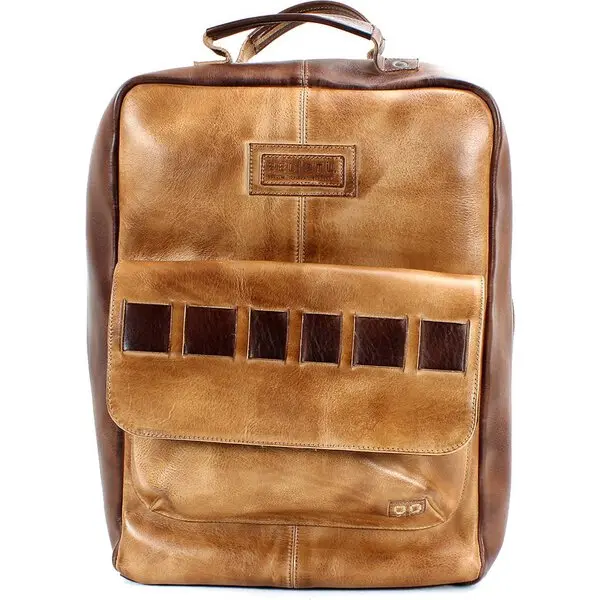 Bed Stu Leather Backpack - Tan Teak Rustic