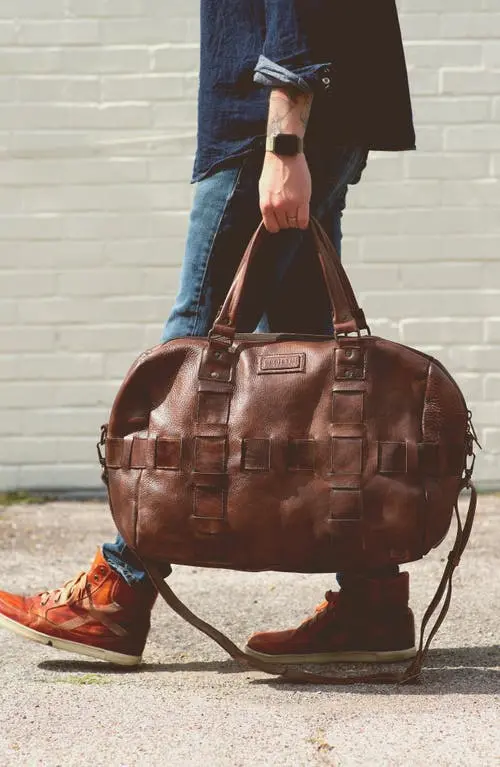 Bed Stu Leather Duffle Bag