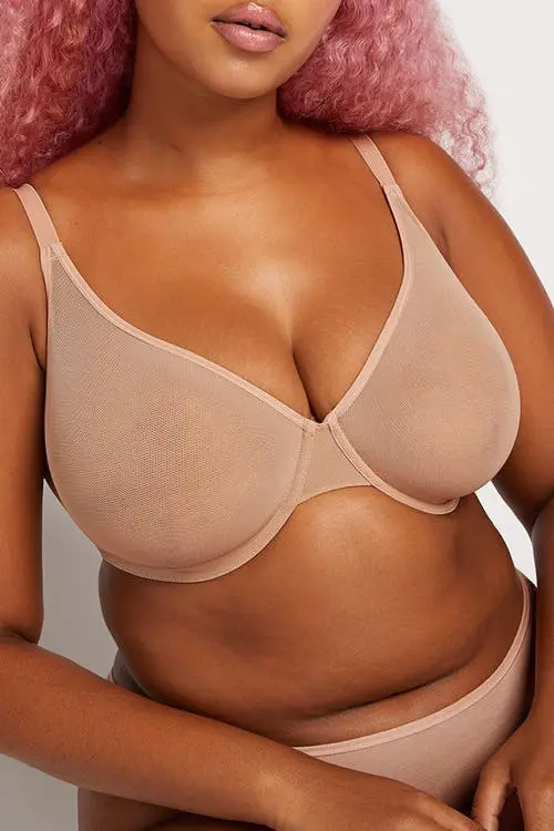 NEGATIVE UNDERWEAR Sieve Demi Bra - Buff