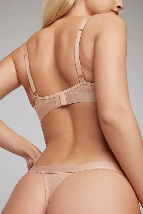 NEGATIVE UNDERWEAR Sieve Demi Bra - Buff