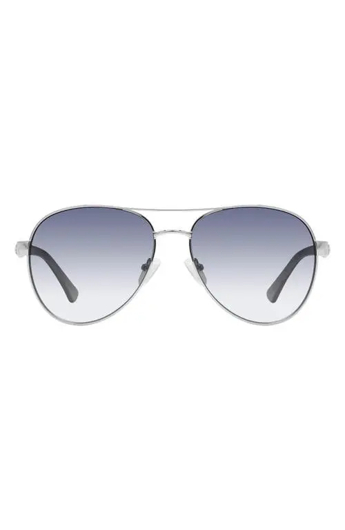 Kurt Geiger 57mm Aviator Sunglasses - Silver/blue Gradient