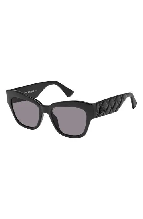 Kurt Geiger 53mm Cat Eye Sunglasses - Black/smoke