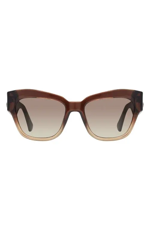 Kurt Geiger 53mm Cat Eye Sunglasses - Brown Gradient