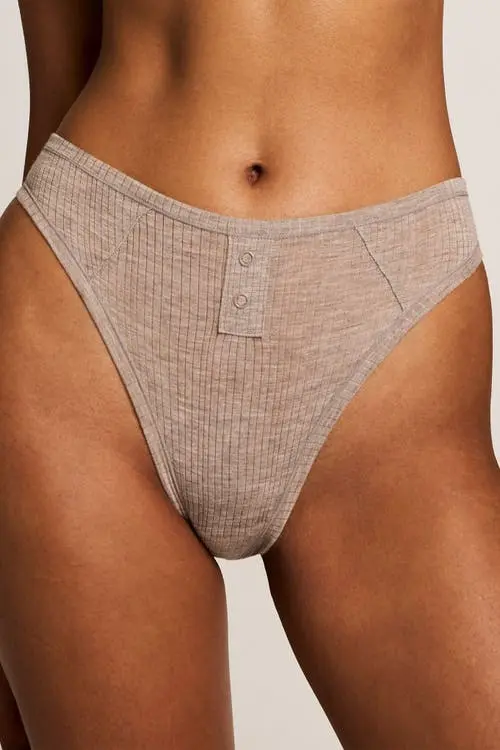 NEGATIVE UNDERWEAR Whipped French Cut Brief - Mink