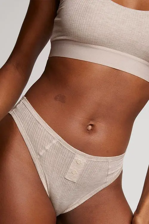 NEGATIVE UNDERWEAR Whipped French Cut Brief - Sand