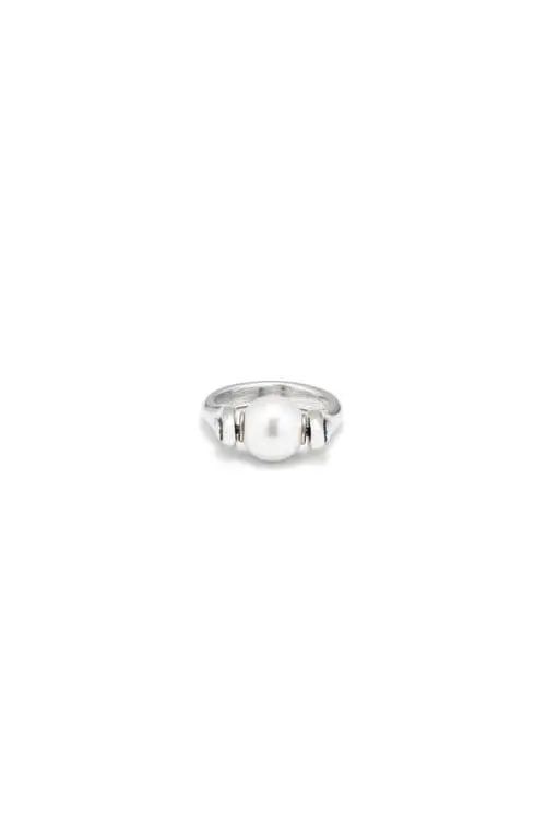 UNODE50 Pearl Accent Ring - Silver