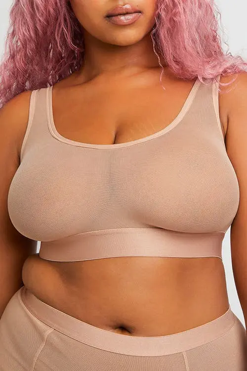 NEGATIVE UNDERWEAR Sieve Bra Top - Buff