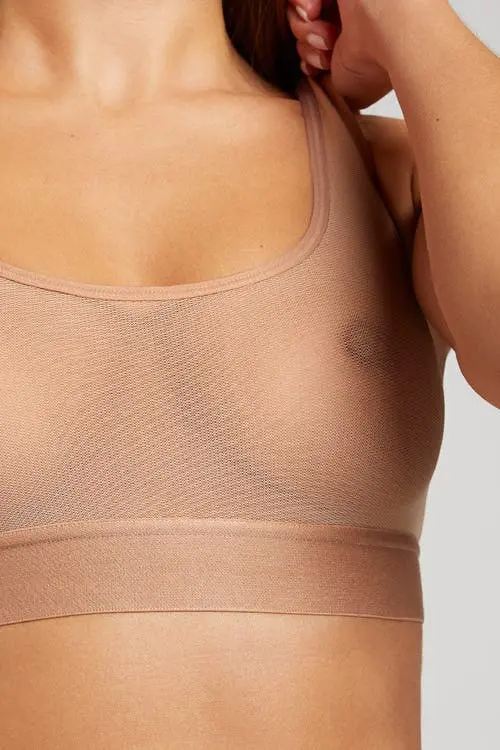 NEGATIVE UNDERWEAR Sieve Bra Top - Buff