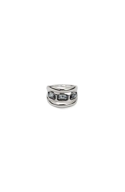UNODE50 Crystal Ring - Silver