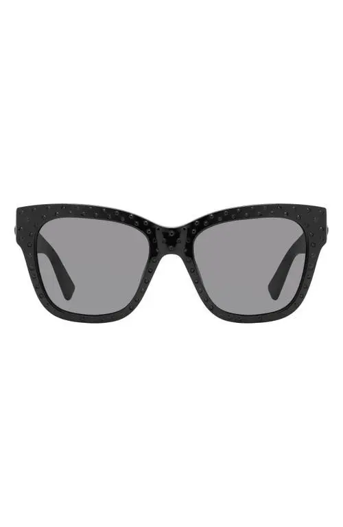 Kurt Geiger 52mm Cat Eye Sunglasses - Black/smoke
