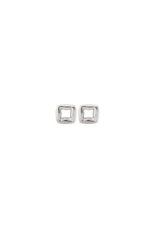 UNODE50 Small Link Earrings - Silver