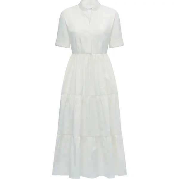 CALLAS MILANO Sardinia Tiered Shirt Dress - Natural