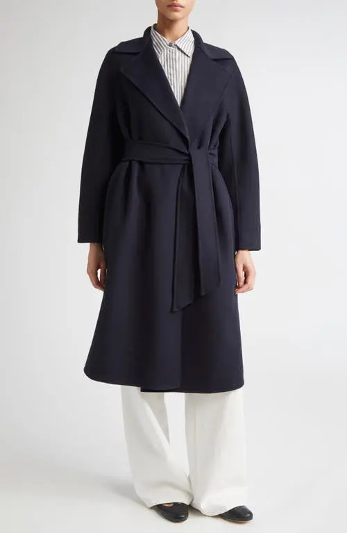 Max Mara Virgin Wool-blend Belted Coat