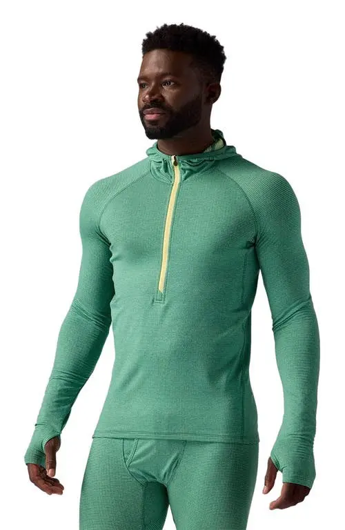 BACKCOUNTRY Pines Microgrid Ultra-lt Baselayer 1/2-zip Scuba Top - Gearhead Green