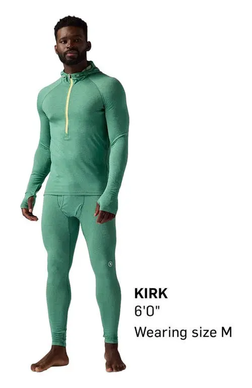 BACKCOUNTRY Pines Microgrid Ultra-lt Baselayer 1/2-zip Scuba Top - Gearhead Green