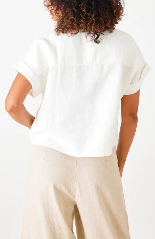 VOYAGEUR BY MERSEA Hadley Boxy Linen Top