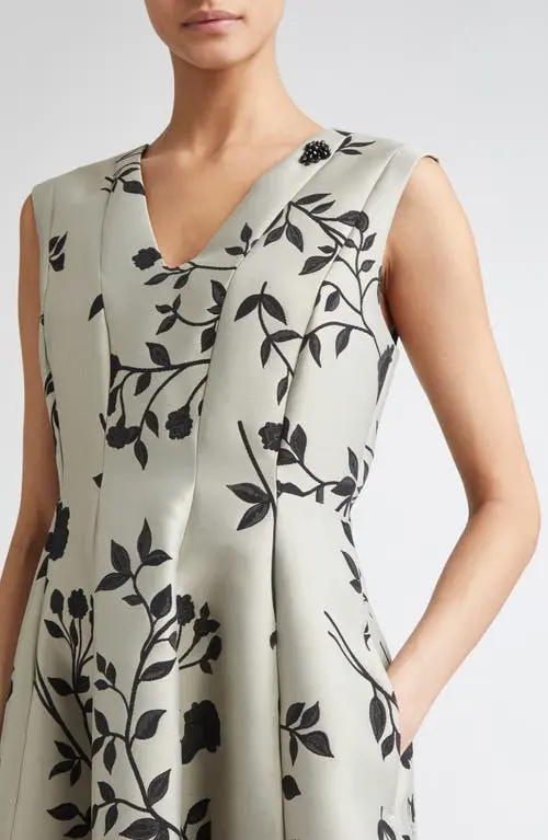 Max Mara Clea Floral Print Midi Dress