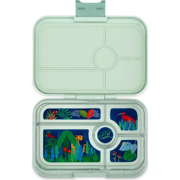 YUMBOX Tapas Bento-style Leakproof Lunch Box 5 Compartments - Green