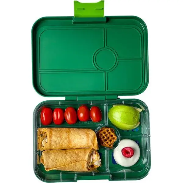 YUMBOX Tapas Bento-style Leakproof Lunch Box 5 Compartments - Palm Green