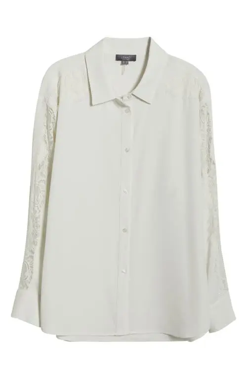 Lyssé Natasha Lace Trim Button-up Shirt