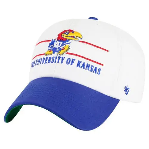 '47 47 Kansas Jayhawks Gridiron Clean Up Baseball Cap - White