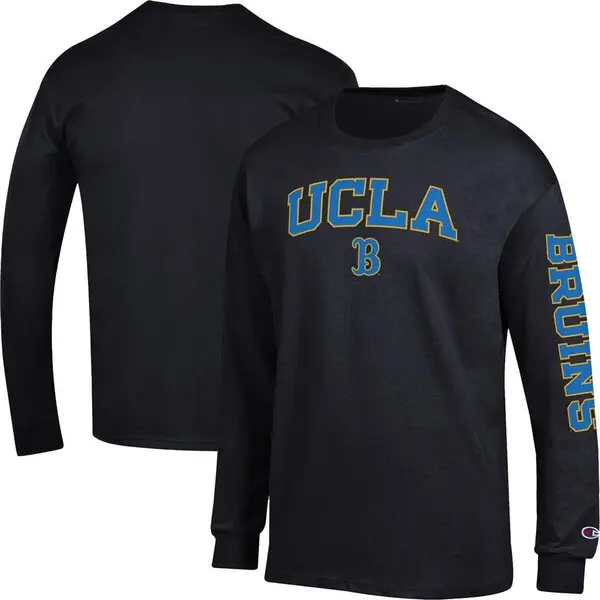 Champion Ucla Bruins Arch Over Logo 2-hit Long Sleeve T-shirt - Black