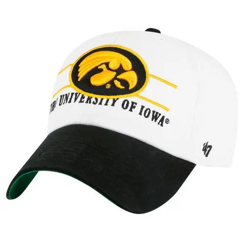 '47 47 Iowa Hawkeyes Gridiron Clean Up Adjustable Hat - White