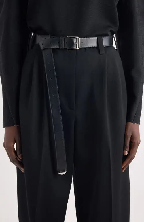 Givenchy Voyou Metal Tip Leather Belt - Black
