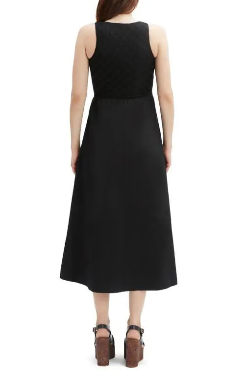 Bardot Bryony Lace & Poplin Midi Dress
