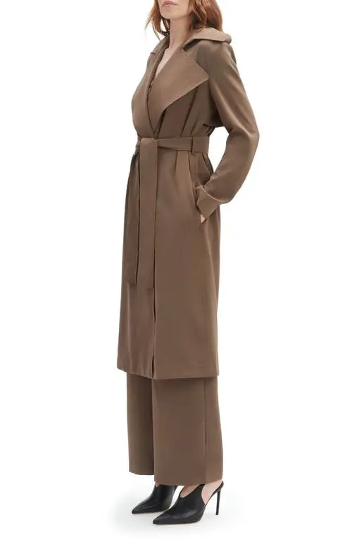 Bardot Kira Trench Coat - Coffee Brown