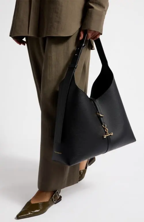 Strathberry Kite Leather Hobo Bag - Black