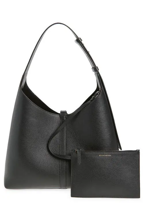 Strathberry Kite Leather Hobo Bag - Black