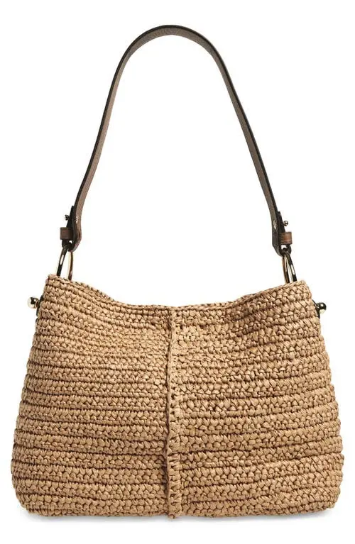 Strathberry Lana Raffia Hobo Bag - Clay