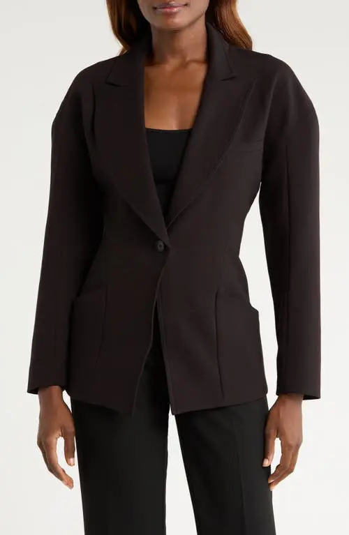 Staud Fitted Blazer With Notched Lapels