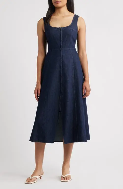 white christmas dresses Zoe & Claire: Denim Quilted Dress – Primrose Park Boutique main image 1