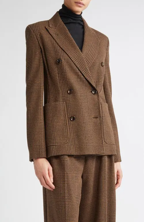 Max Mara Houndstooth Double-breasted Blazer