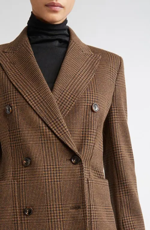 Max Mara Houndstooth Double-breasted Blazer
