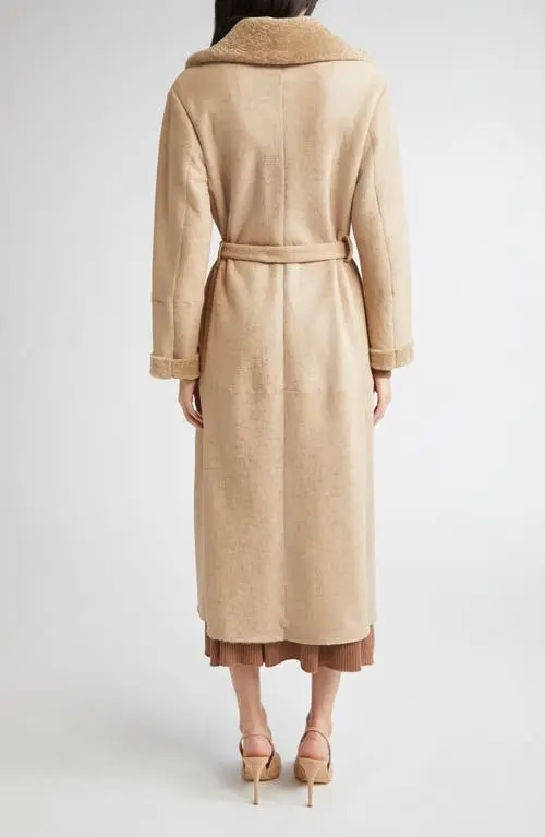 Eleventy Genuine Merino Shearling Longline Coat