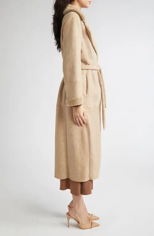 Eleventy Genuine Merino Shearling Longline Coat
