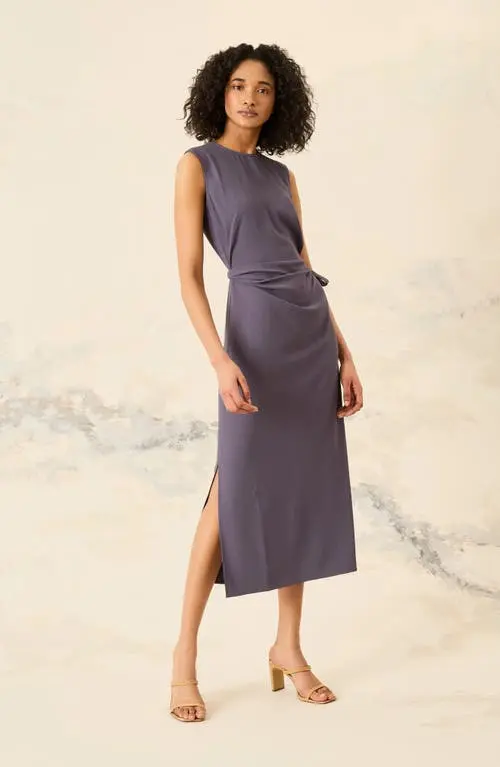 LUXELY Side Tie Sleeveless Dress
