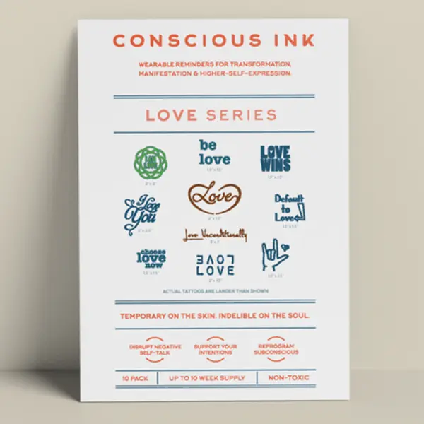 CONSCIOUS INK Love Variety 10-pack - White
