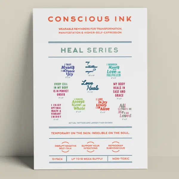 CONSCIOUS INK Heal Variety 10-pack - White