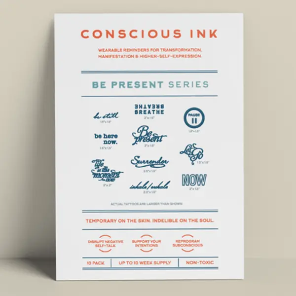 CONSCIOUS INK Be Present Variety 10-pack - White