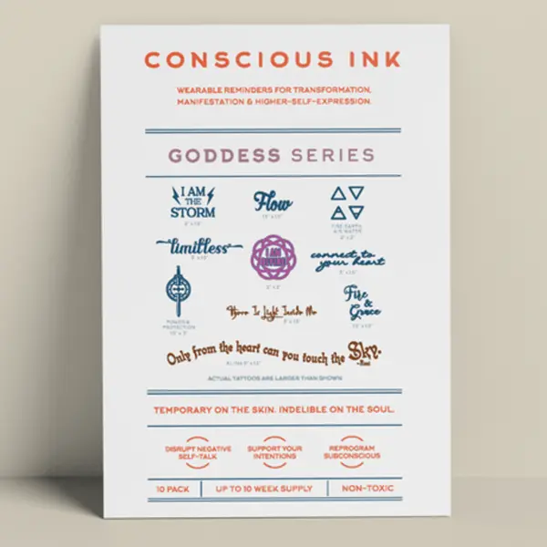 CONSCIOUS INK Goddess Variety 10-pack - White